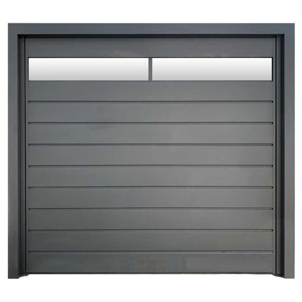 Portón Corredizo de Chapa simple Nº18 con Buñas con Vidrio. – Pacella ...