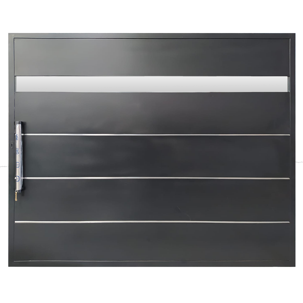 Portón Corredizo de Chapa simple Nº18 con Buñas con Insertor de ...