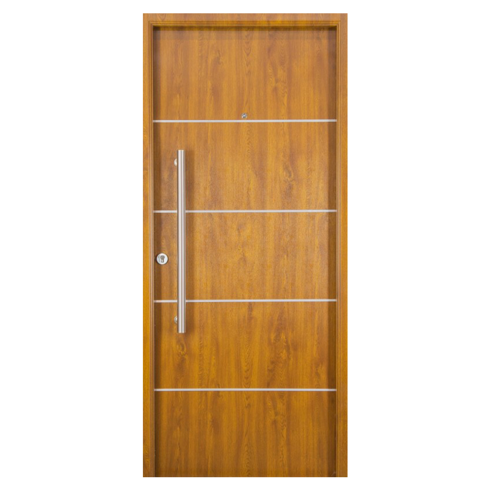 Puerta deluxe Wood Roble Lisa con detalle – Pacella aberturas
