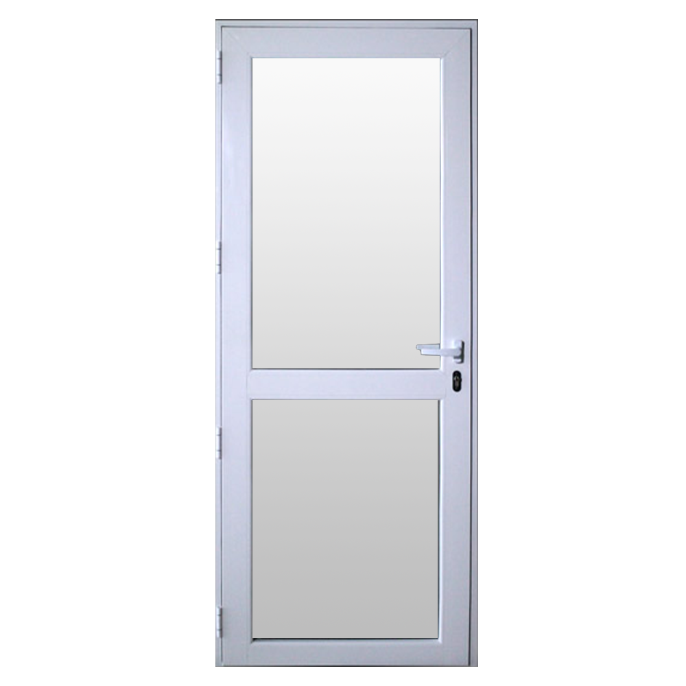 Puerta aluminio Módena Modelo con Vidrio con Faja – Pacella aberturas
