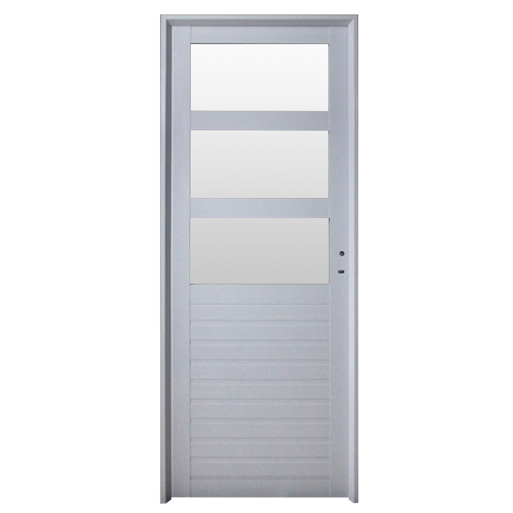 Puerta aluminio Herrero Modelo 1/2 Vidrio Horizontal – Pacella aberturas