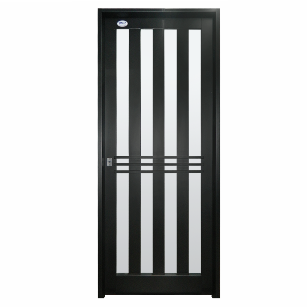 Puerta enchapada MELAMINA NEGRA – Pacella aberturas