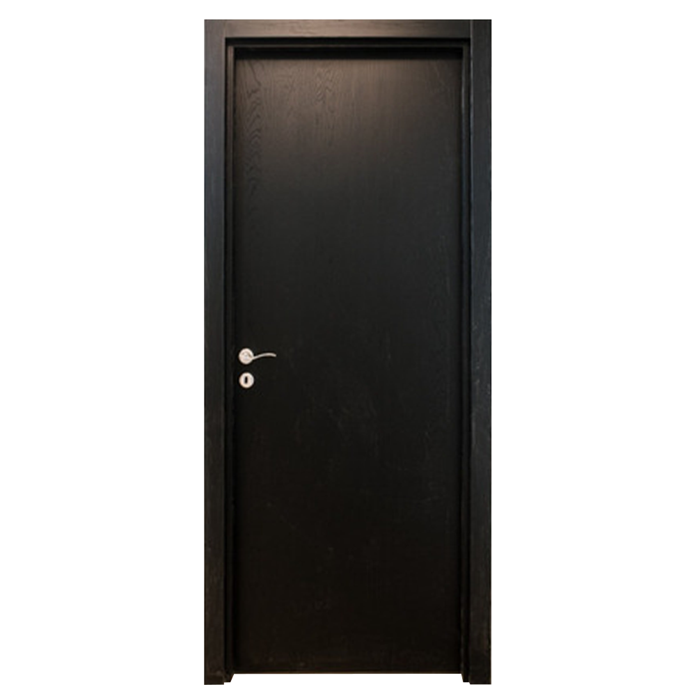 Puerta enchapada MELAMINA NEGRA – Pacella aberturas