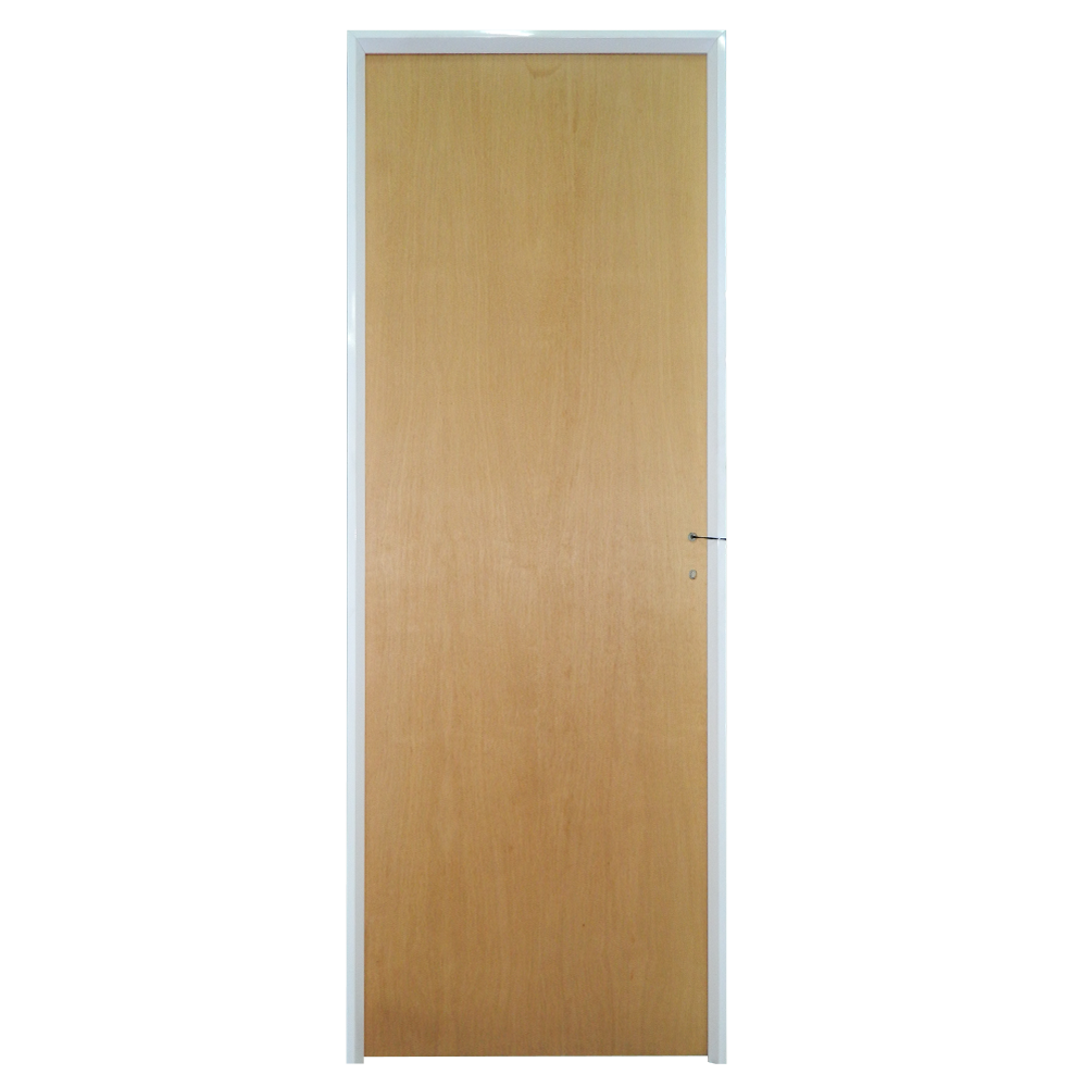 Puerta enchapada Cedro marco aluminio – Pacella aberturas